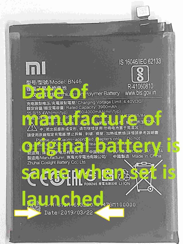 100% Redmi Note 8 Battery (Guarantee)